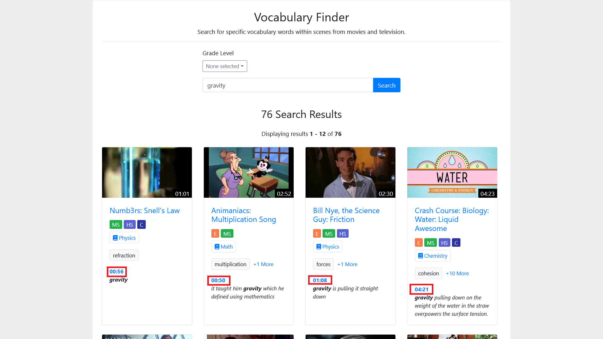 How to Use the Vocabulary Finder – ClassHook Help Center