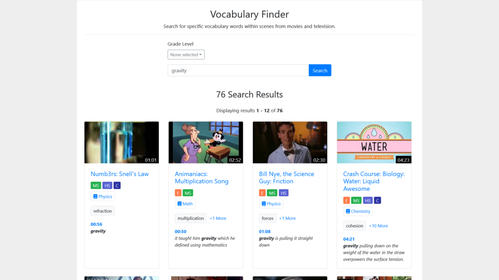 How to Use the Vocabulary Finder – ClassHook Help Center